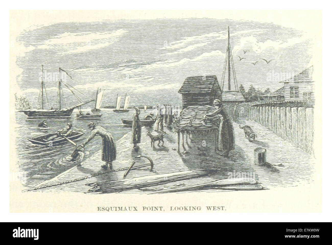 A sketch from the 1863 Labrador Expedition, showing Esquimaux Point as ...