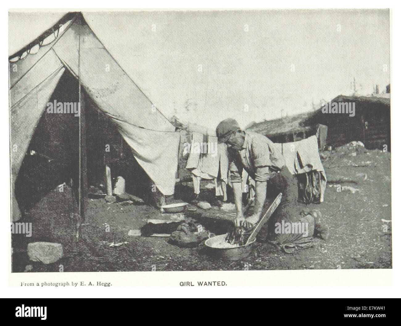This 1899 sketch by Hitchcock depicts the Dawson Miners Camp ...