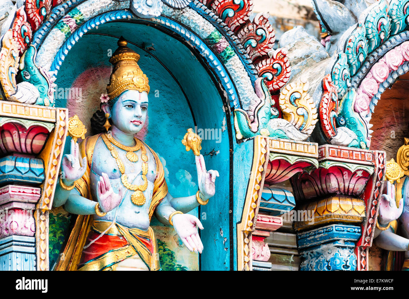 One of the many decorative statues at Sri Krishnan Temple in Singapore ...