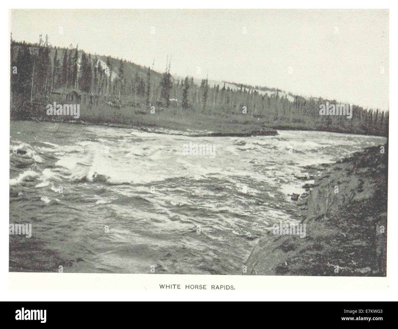 Hitchcock’s 1899 work features a drawing of the White Horse Rapids, an ...