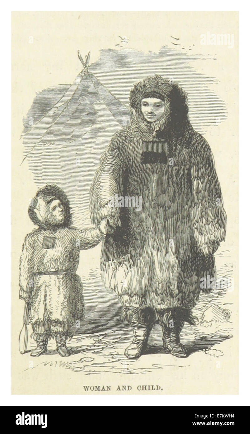 Illustration from Hooper (1853), page 205, depicting a Tuski woman and ...