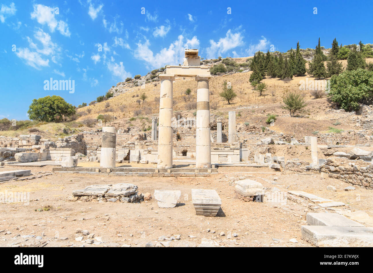 Ancient ruins in Ephesus Turkey Stock Photo - Alamy