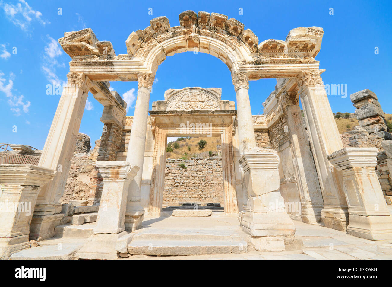 Wonderful Hadrian Temple. In the ancient city of Ephesus, Turkey Stock ...