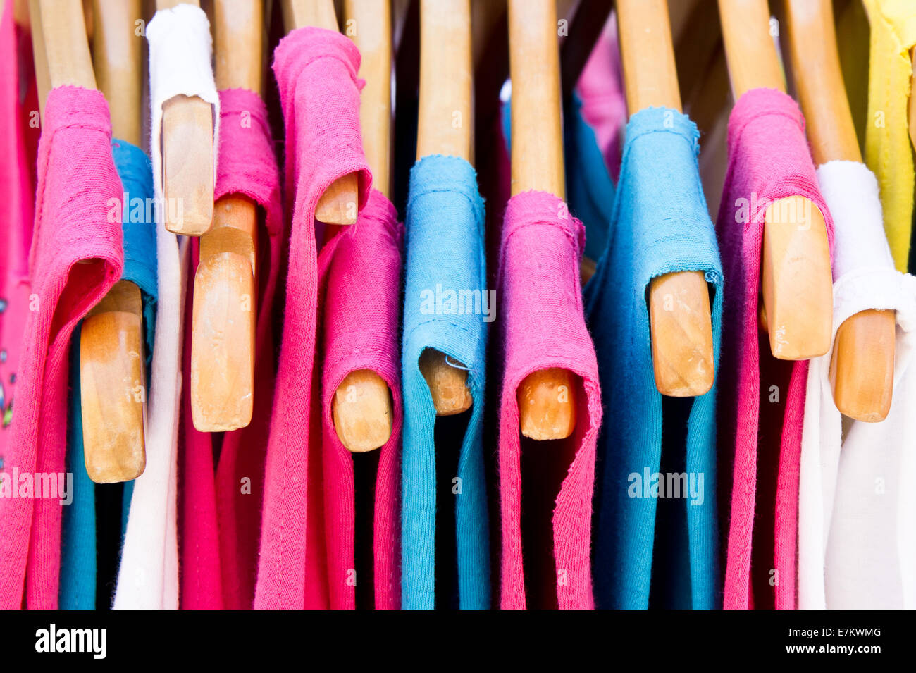 Childrens clothes and hangers hi-res stock photography and images - Alamy