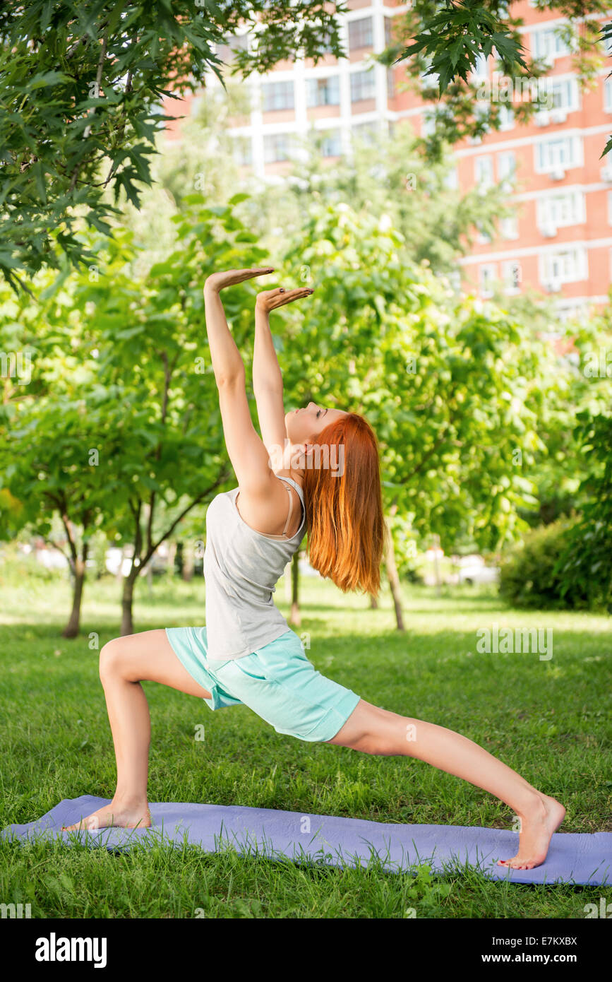 Relaxing with yoga Stock Photo - Alamy
