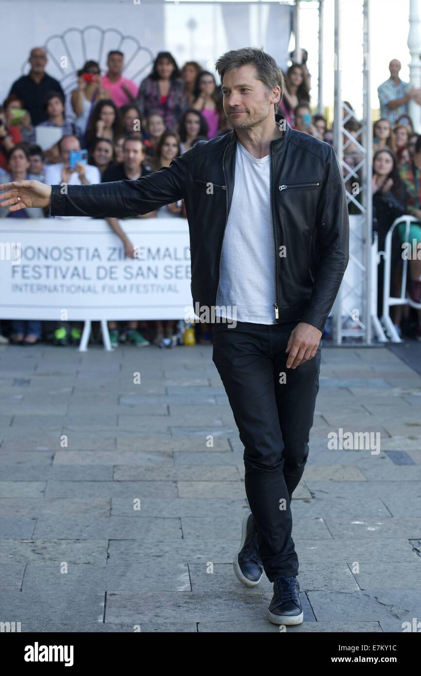 San Sebastian, Euskadi, Spain. 20th Sep, 2014. Nikolaj Coster-Waldau ...
