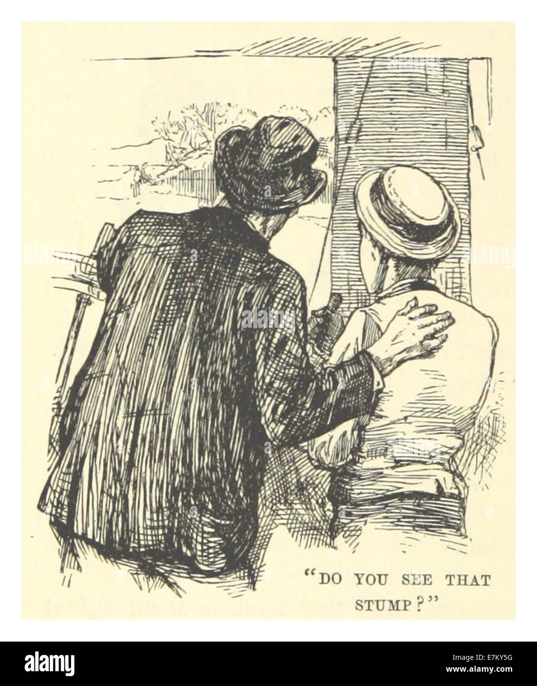 MARK TWAIN(1883) p130 - DO YOU SEE THAT STUMP Stock Photo - Alamy