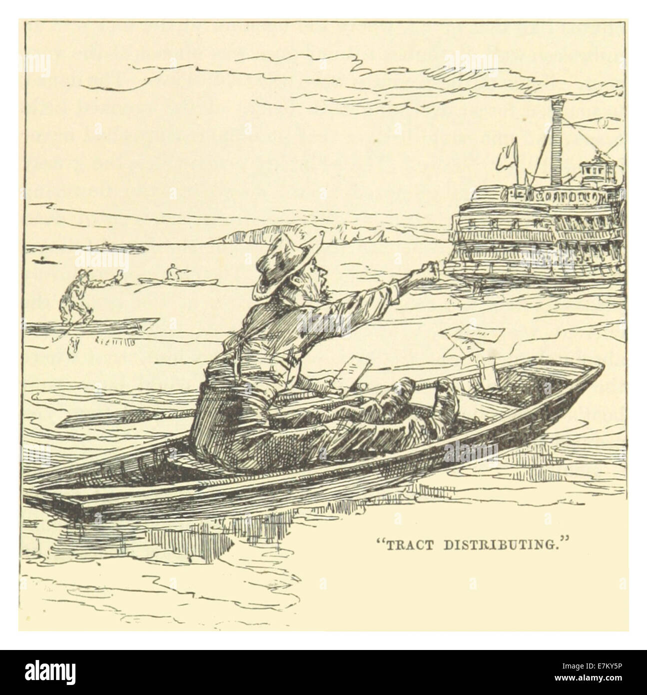 This 1883 illustration by Mark Twain depicts the distribution of tracts ...