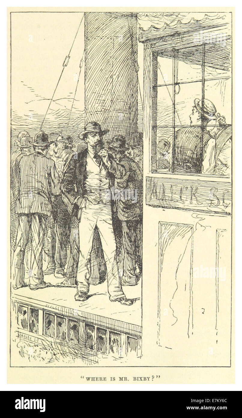 This 1883 illustration from Mark Twain’s work presents the scene titled ...