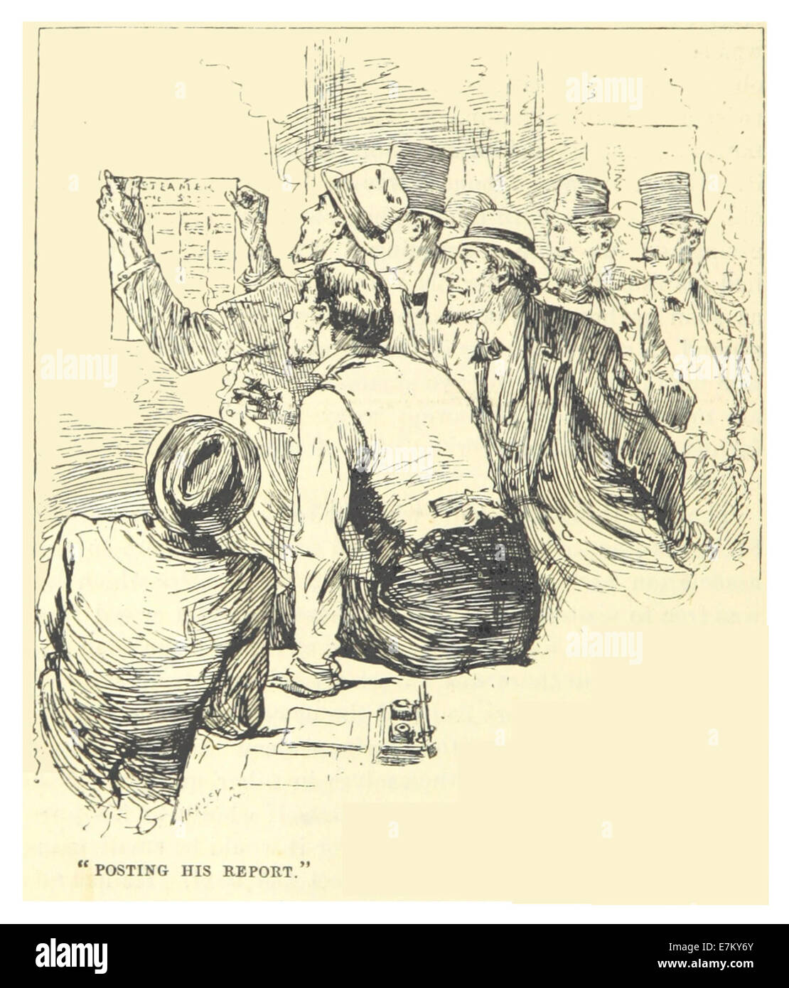 MARK TWAIN(1883) p192 - POSTING HIS REPORT Stock Photo - Alamy