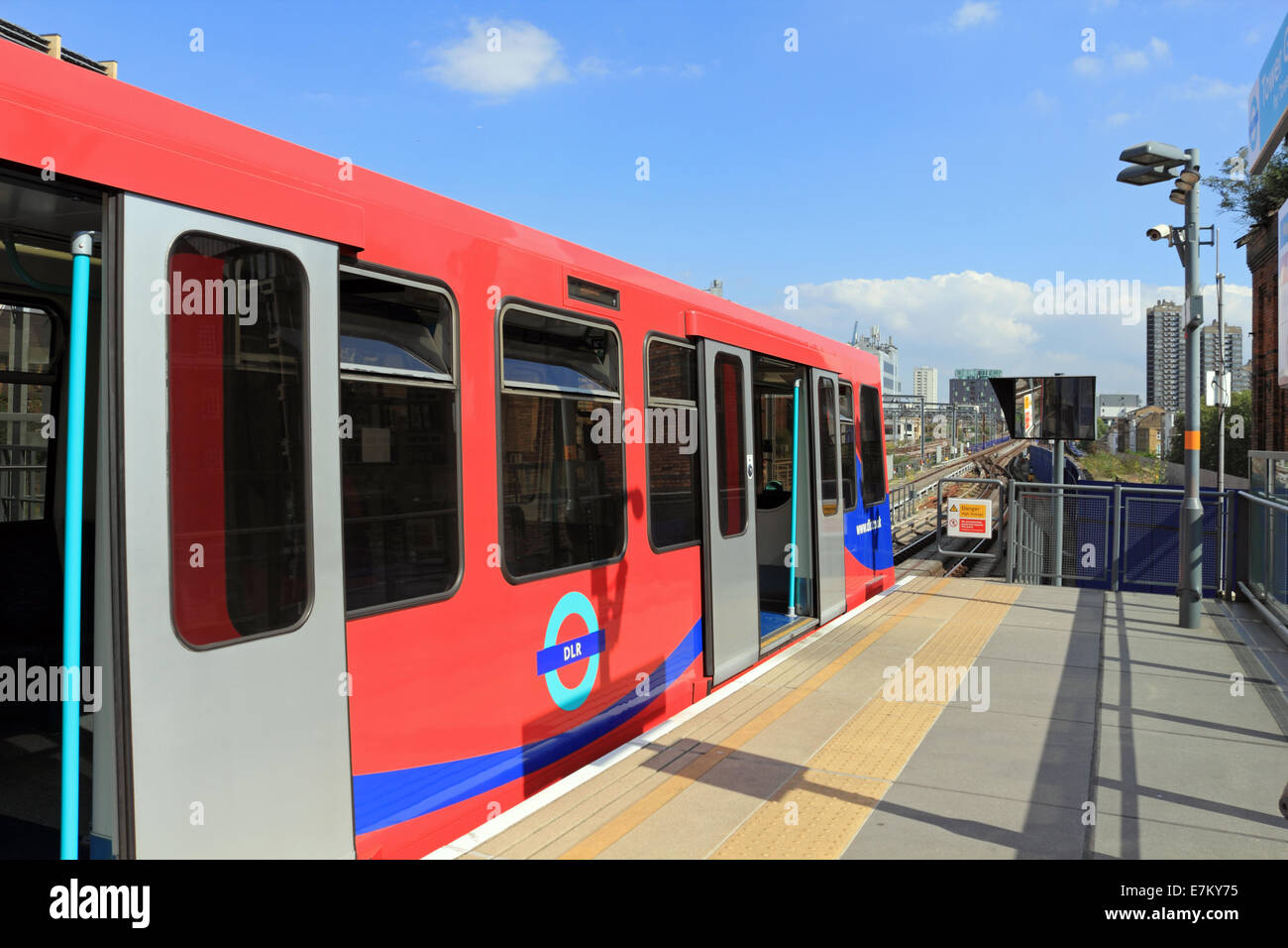 DLR Docklands Light Railway, Tower Gateway station, London UK Stock ...