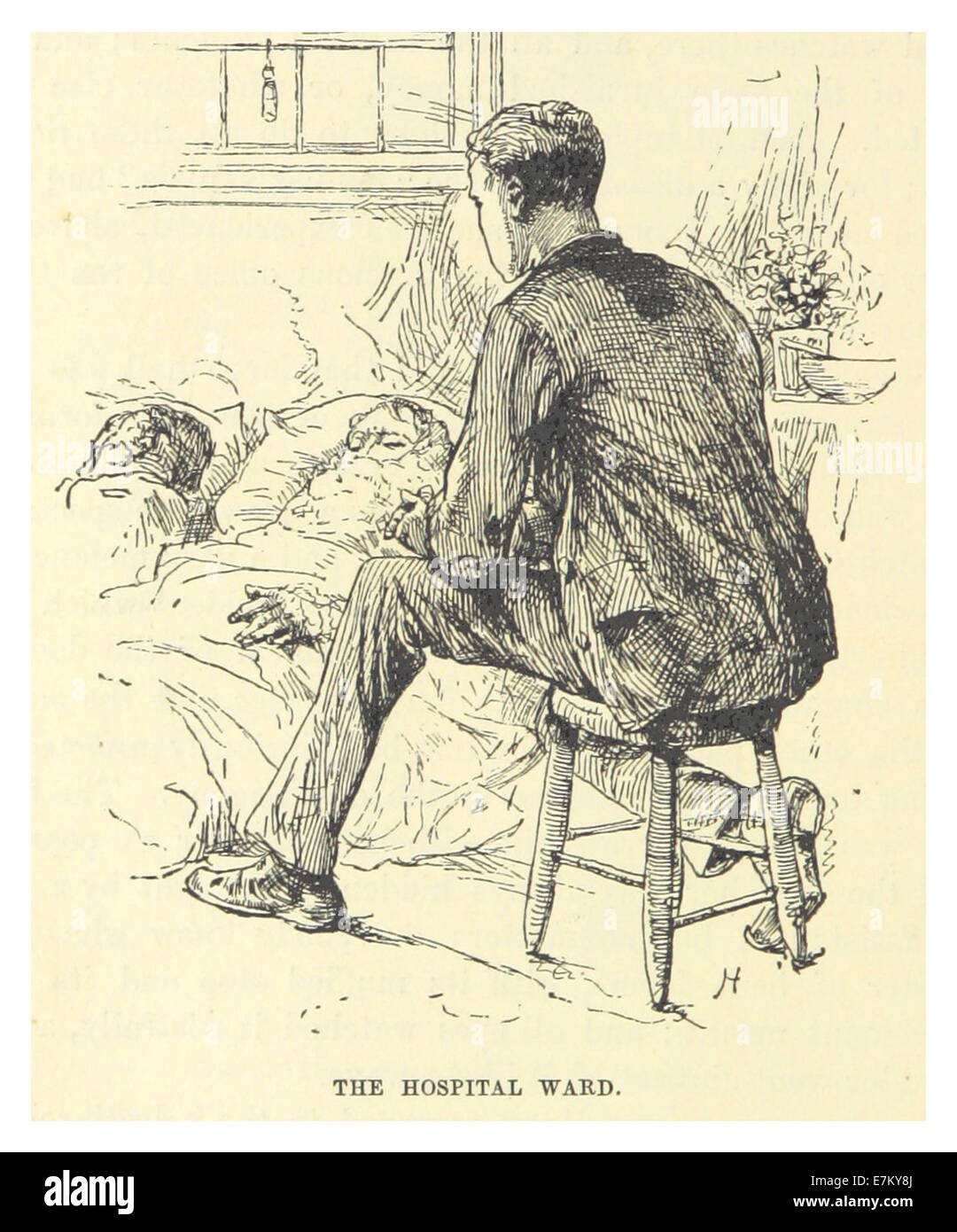 A 1883 sketch by Mark Twain depicting a hospital ward, possibly ...