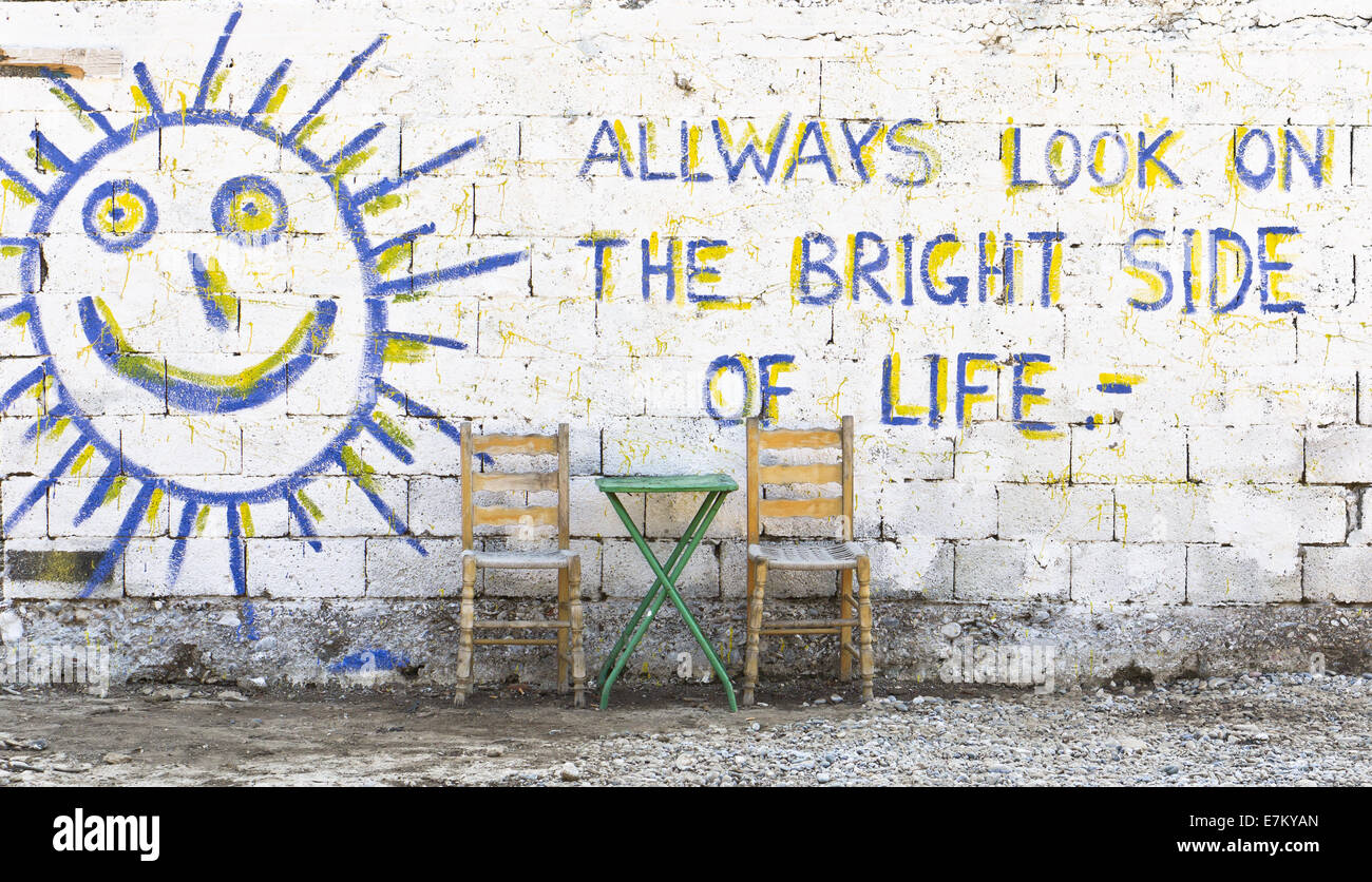 Positive graffiti wall hi-res stock photography and images - Alamy