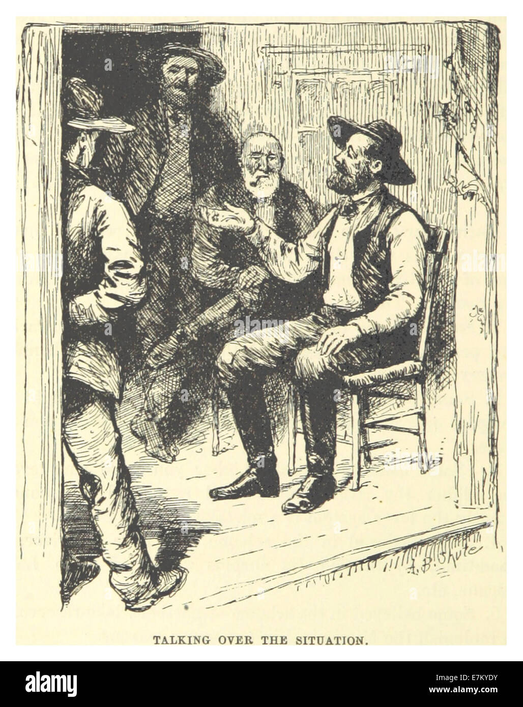 MARK TWAIN(1883) p316 - TALKING OVER THE SITUATION Stock Photo - Alamy