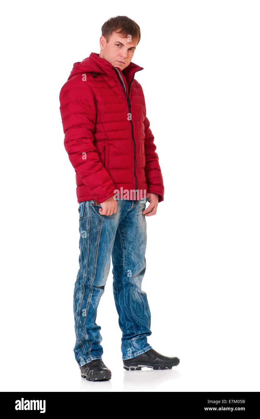Man in winter clothing Stock Photo - Alamy