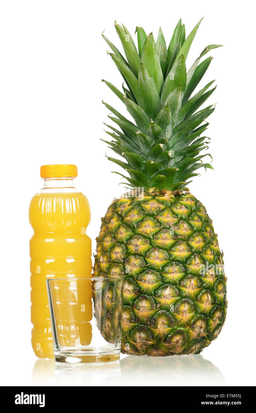Bottle fresh pineapple juice Cut Out Stock Images & Pictures - Alamy