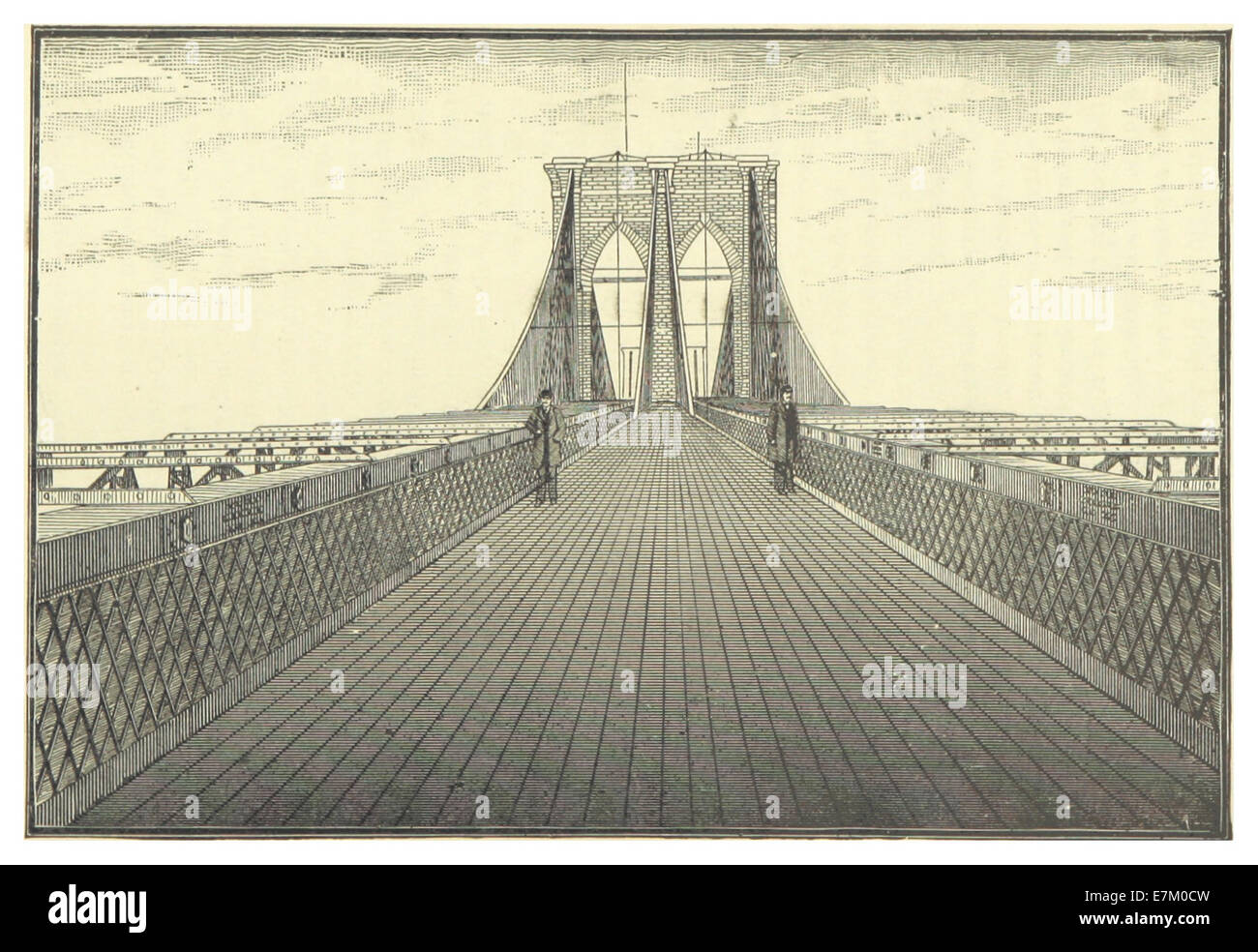 Brooklyn bridge construction Cut Out Stock Images & Pictures - Alamy