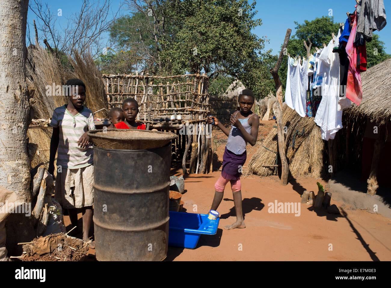 Inhabitants of Mukuna Village. In the Kazungula District of Southern ...