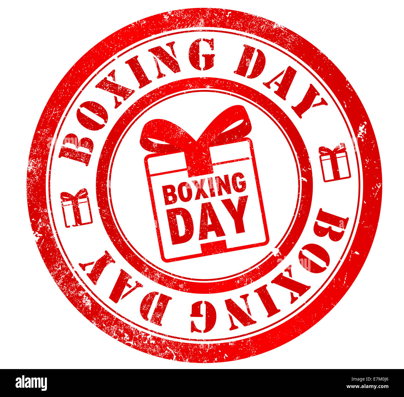 boxing day grunge stamp, in english language (celebrated 26 december ...