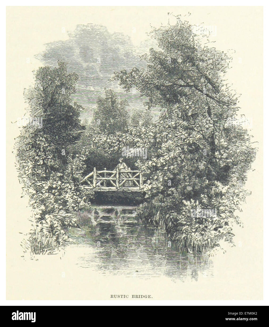 This 1869 sketch depicts a rustic bridge in Central Park, showcasing ...