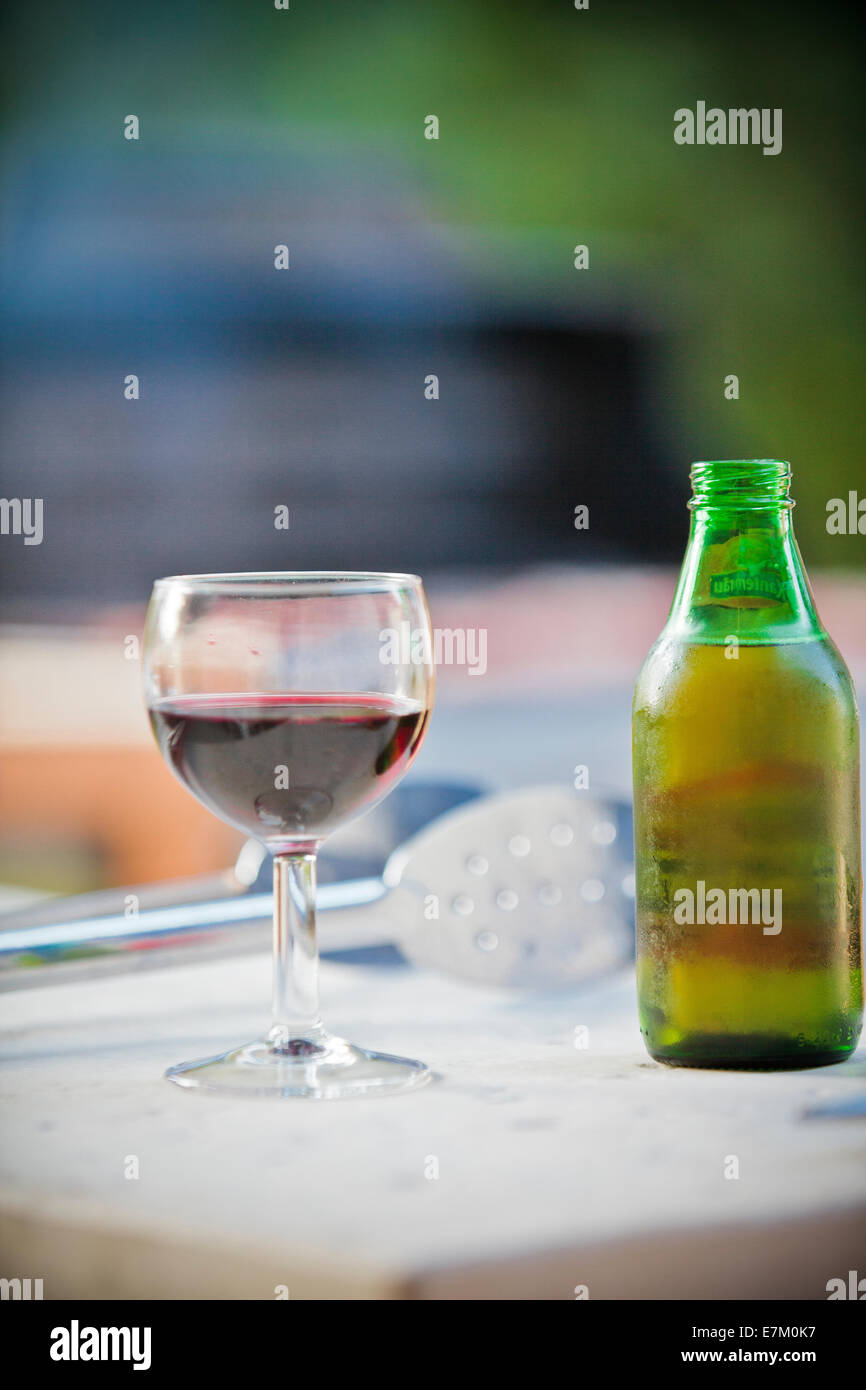French barbecue and eating Al fresco dining Stock Photo - Alamy