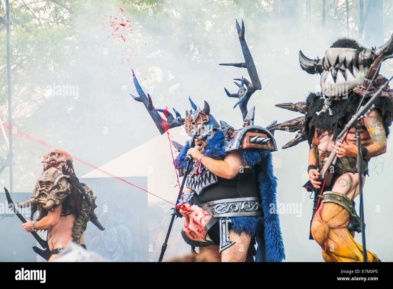 Chicago, IL, USA. 12th Sep, 2014. VULVATRON of GWAR performs at Riot ...