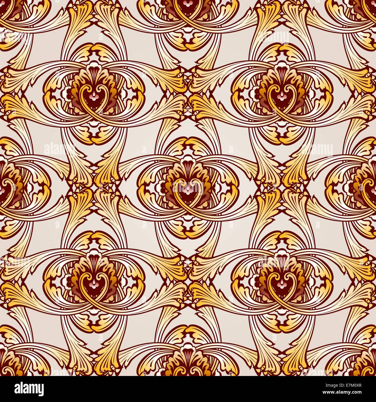 Saturated seamless abstract floral pattern in the form vines Stock ...