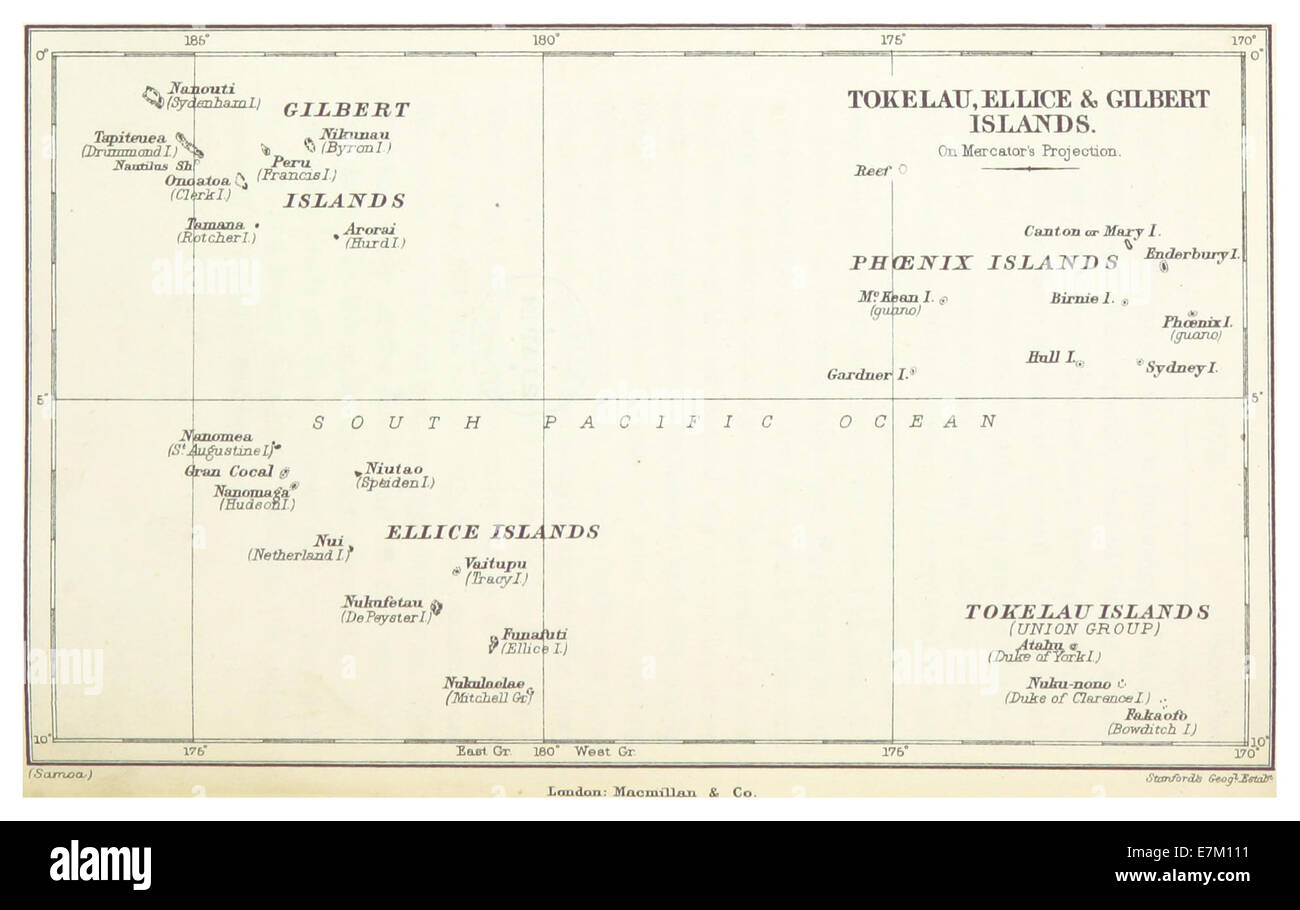 Vintage pacific islands map hi-res stock photography and images - Alamy