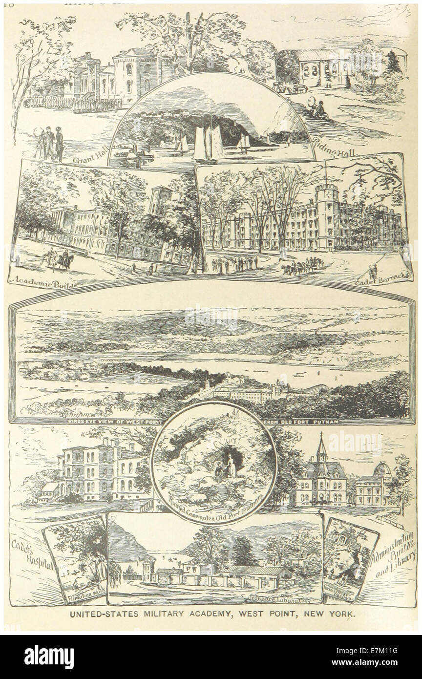 This 1891 illustration of the US Military Academy at West Point, New ...