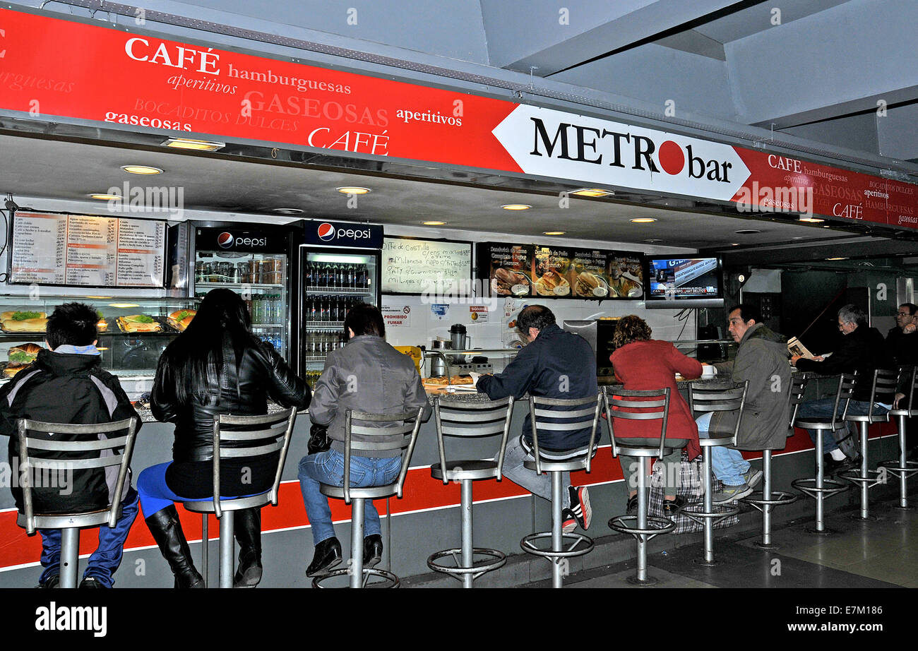 Metro Bar in subway Buenos Aires Argentina Stock Photo - Alamy
