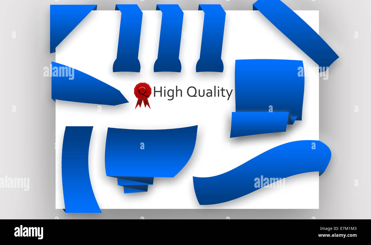 Bundle of Blue Web Elements Stock Photo - Alamy