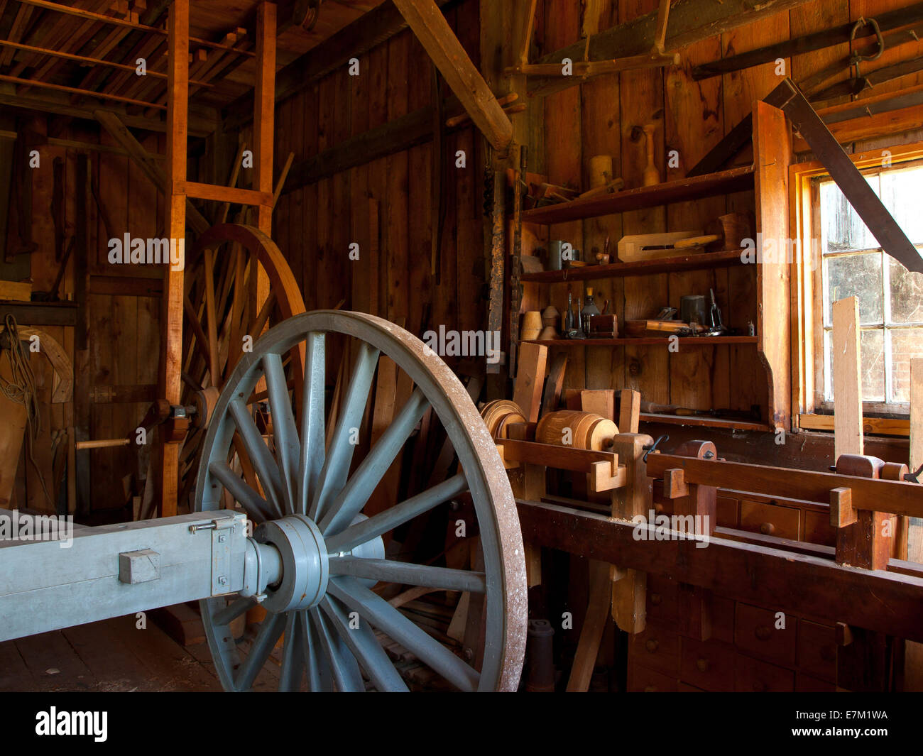 old carpentry workshop Stock Photo - Alamy
