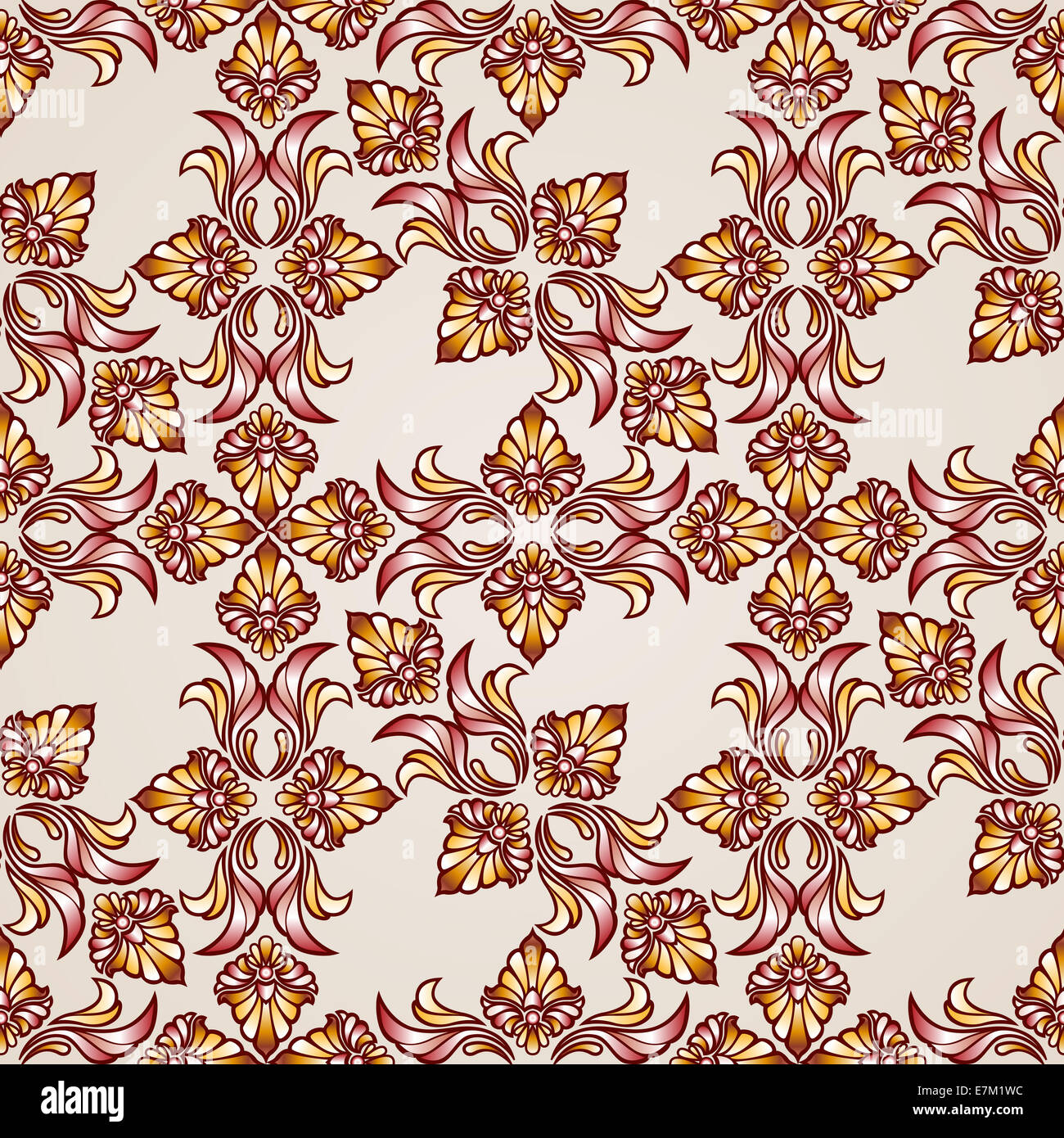 Seamless abstract floral pattern in the form beautifull plants Stock ...