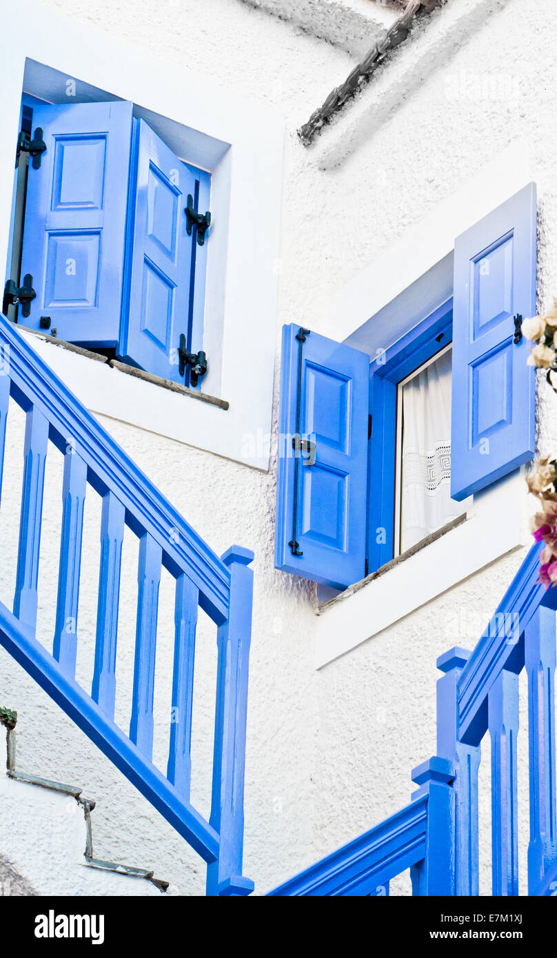 House greece greek shutters hi-res stock photography and images - Alamy