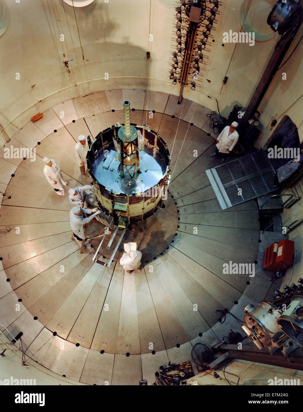 NASA engineers evaluate the International Sun-Earth Explorer C (ISEE C ...