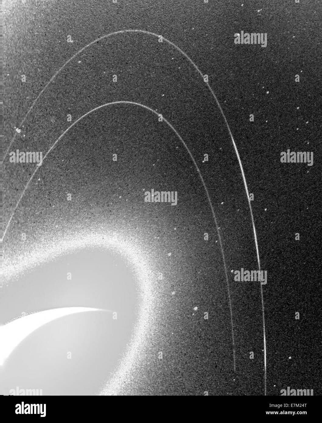 The first detailed image of Neptune's rings, captured by Voyager 2 ...