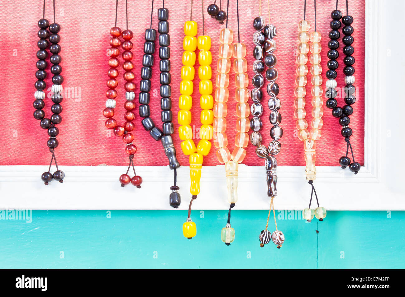 Collection of colorful Greek prayer beads Stock Photo - Alamy