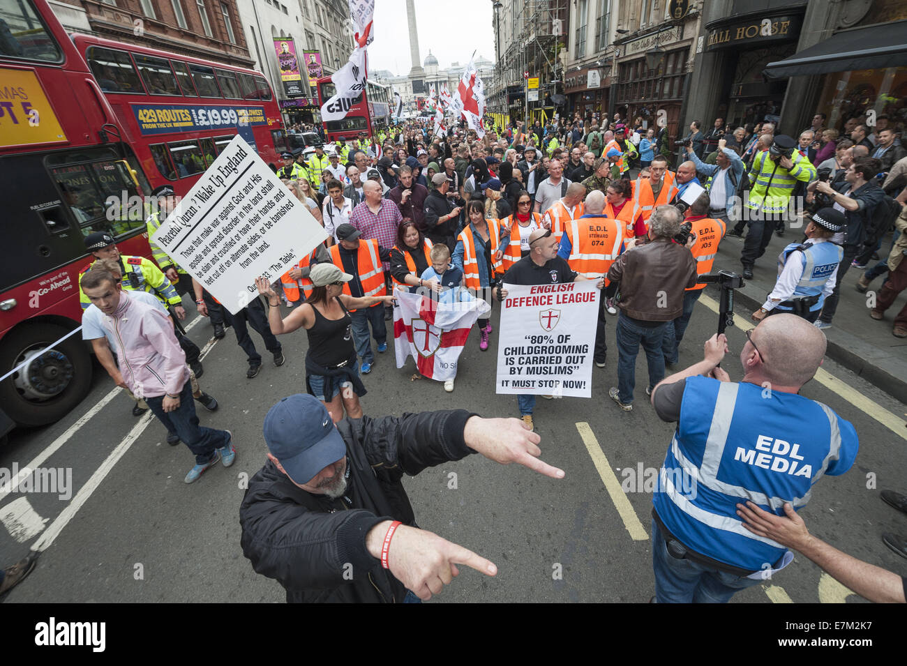 London, London, UK. 20th Sep, 2014. The English Defence League march ...