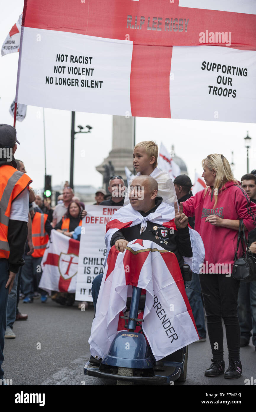 London, London, UK. 20th Sep, 2014. The English Defence League gather ...