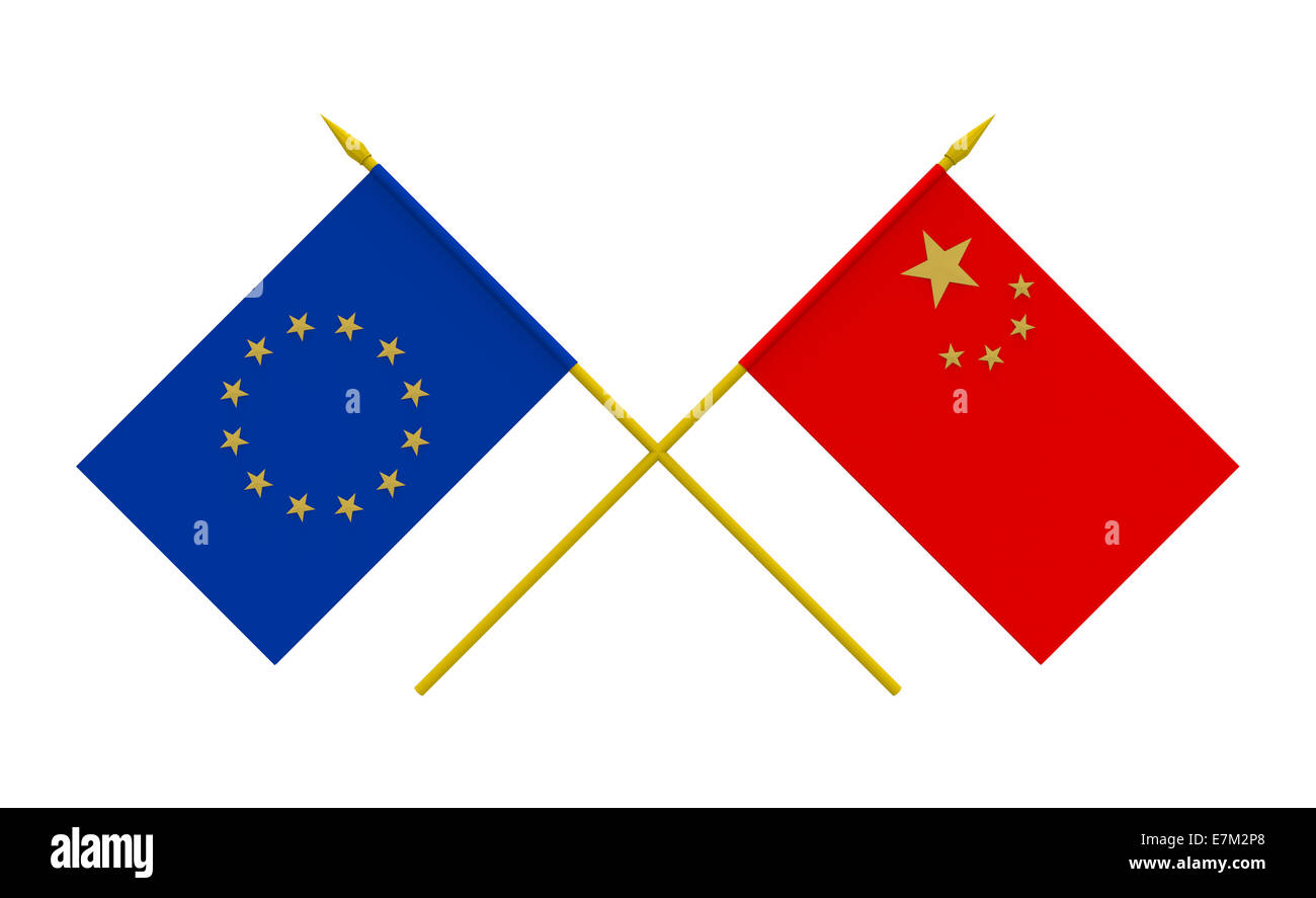 China Eu Flags High Resolution Stock Photography and Images - Alamy