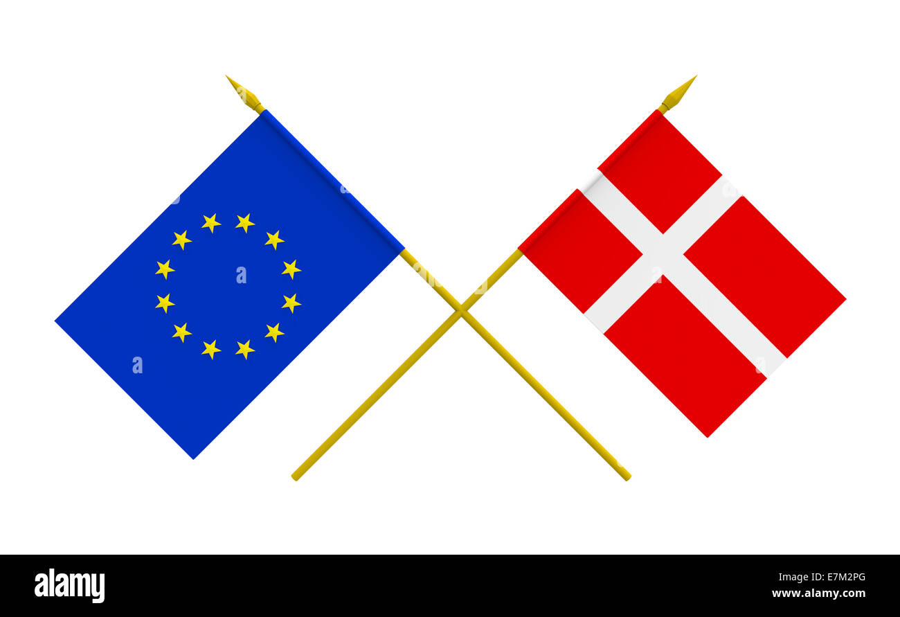 Danish national flags Cut Out Stock Images & Pictures - Alamy