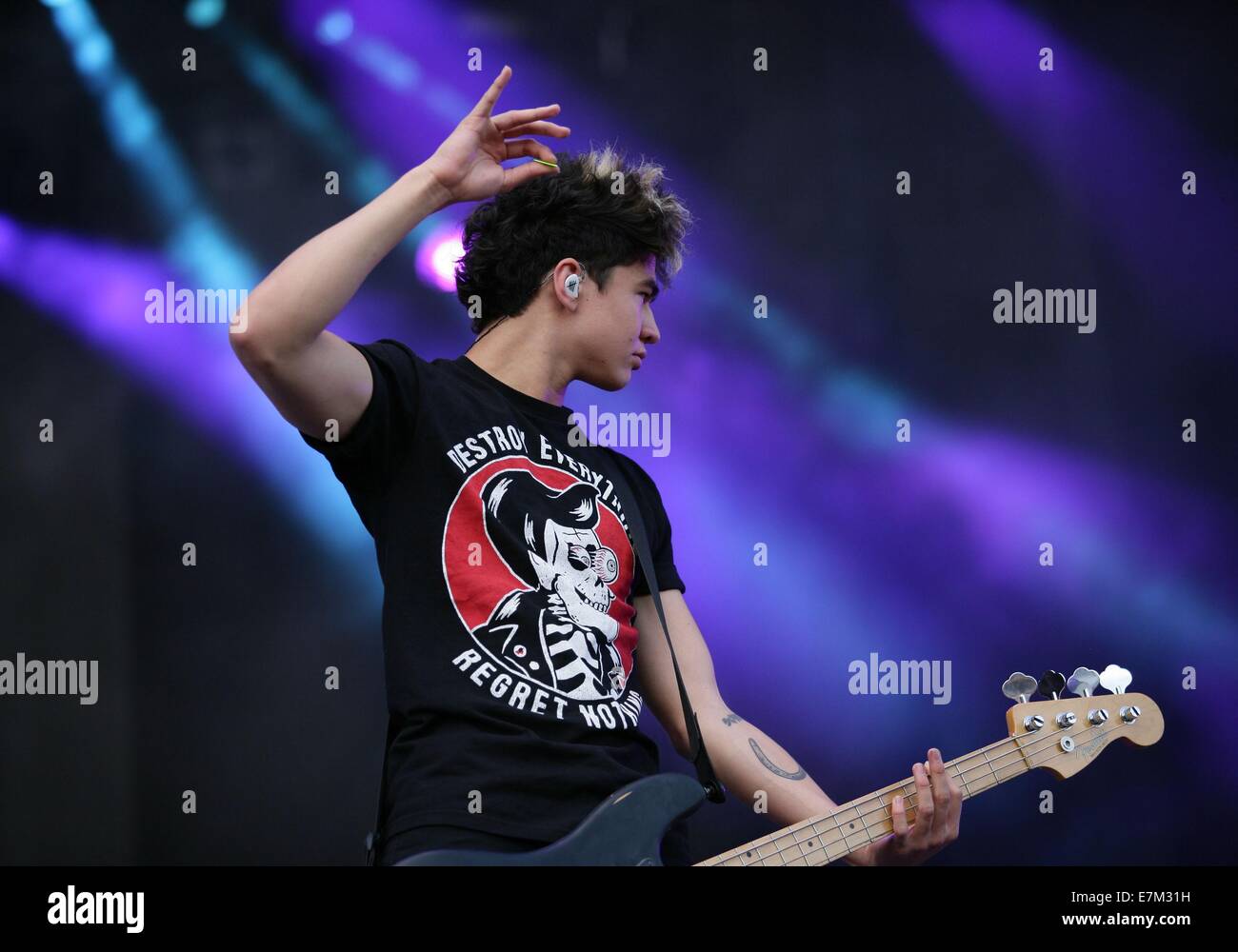 Las Vegas, NV, USA. 20th Sep, 2014. Calum Hood, 5 Seconds of Summer in ...