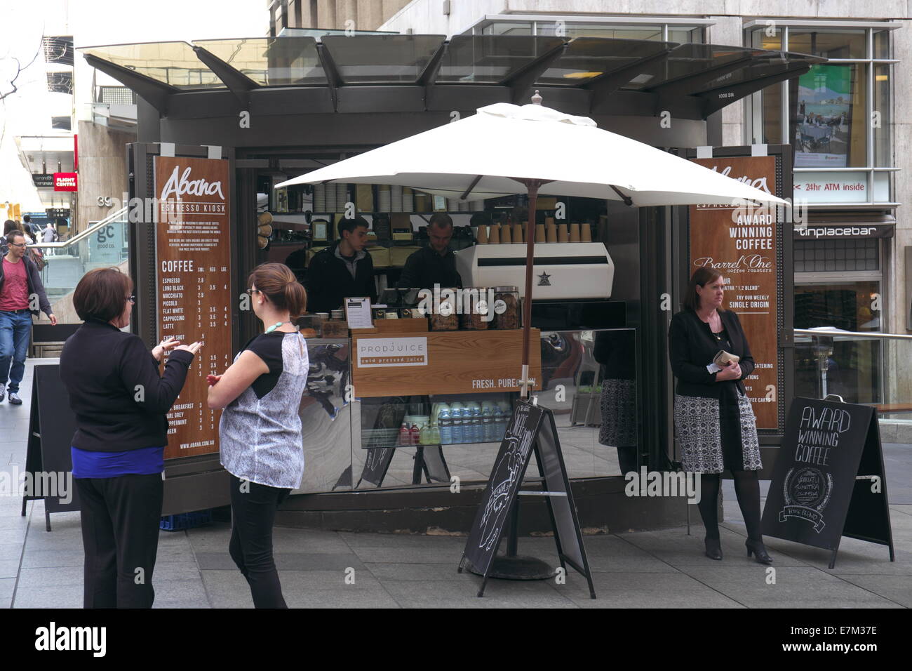 temporary mobile style coffee shop cafe in sydney's martin place ...