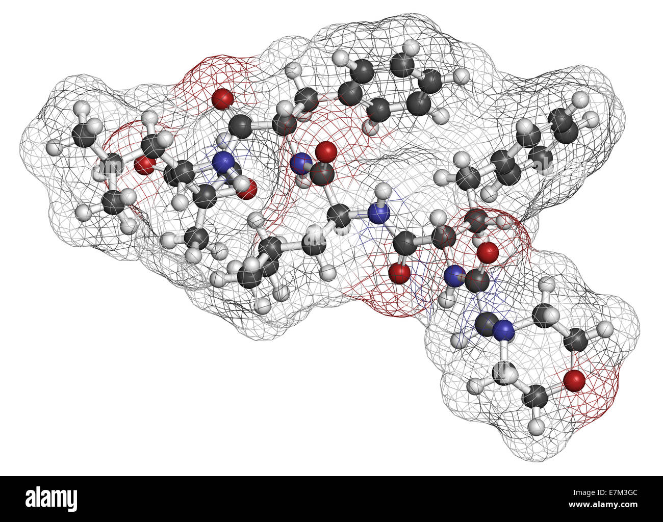 Carfilzomib (CFZ) multiple myeloma cancer drug molecule. Proteasome ...