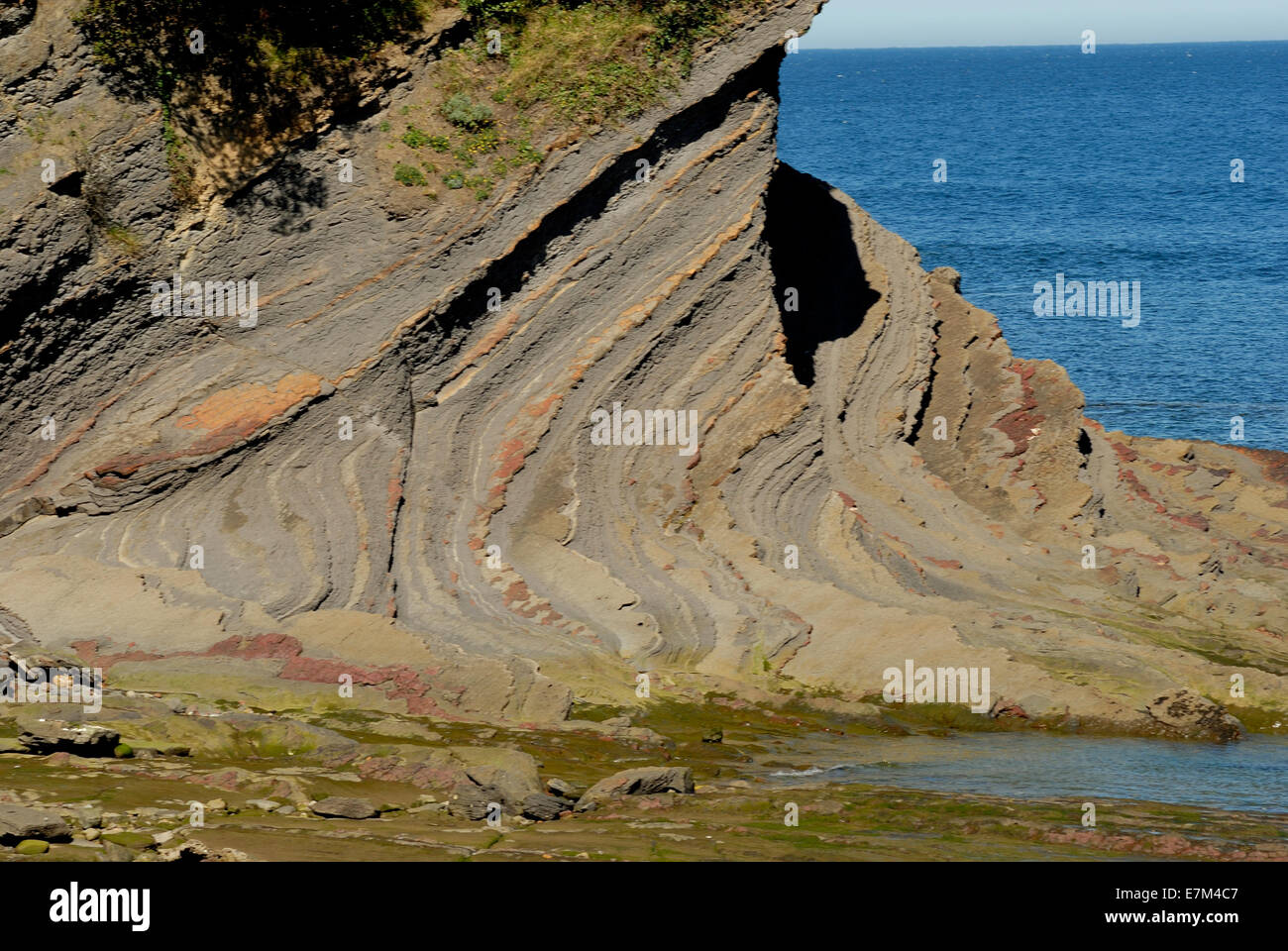 The power of the sea erosion in stone Stock Photo - Alamy