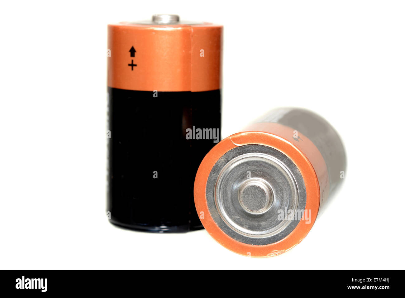 Couple of big type D batteries isolated on white Stock Photo - Alamy