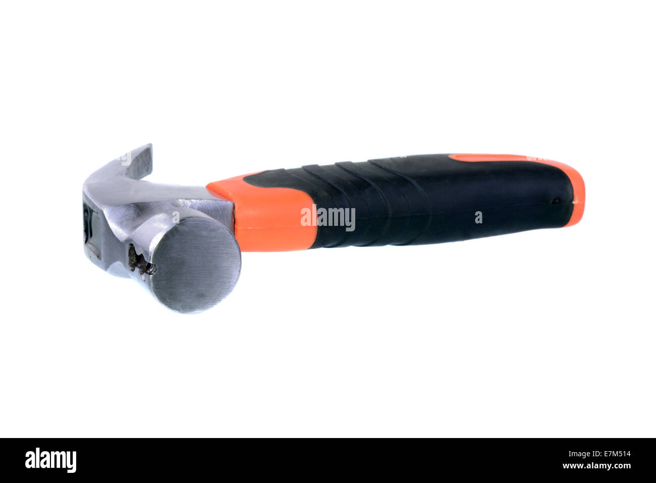Small hammer isolated on a white background Stock Photo - Alamy