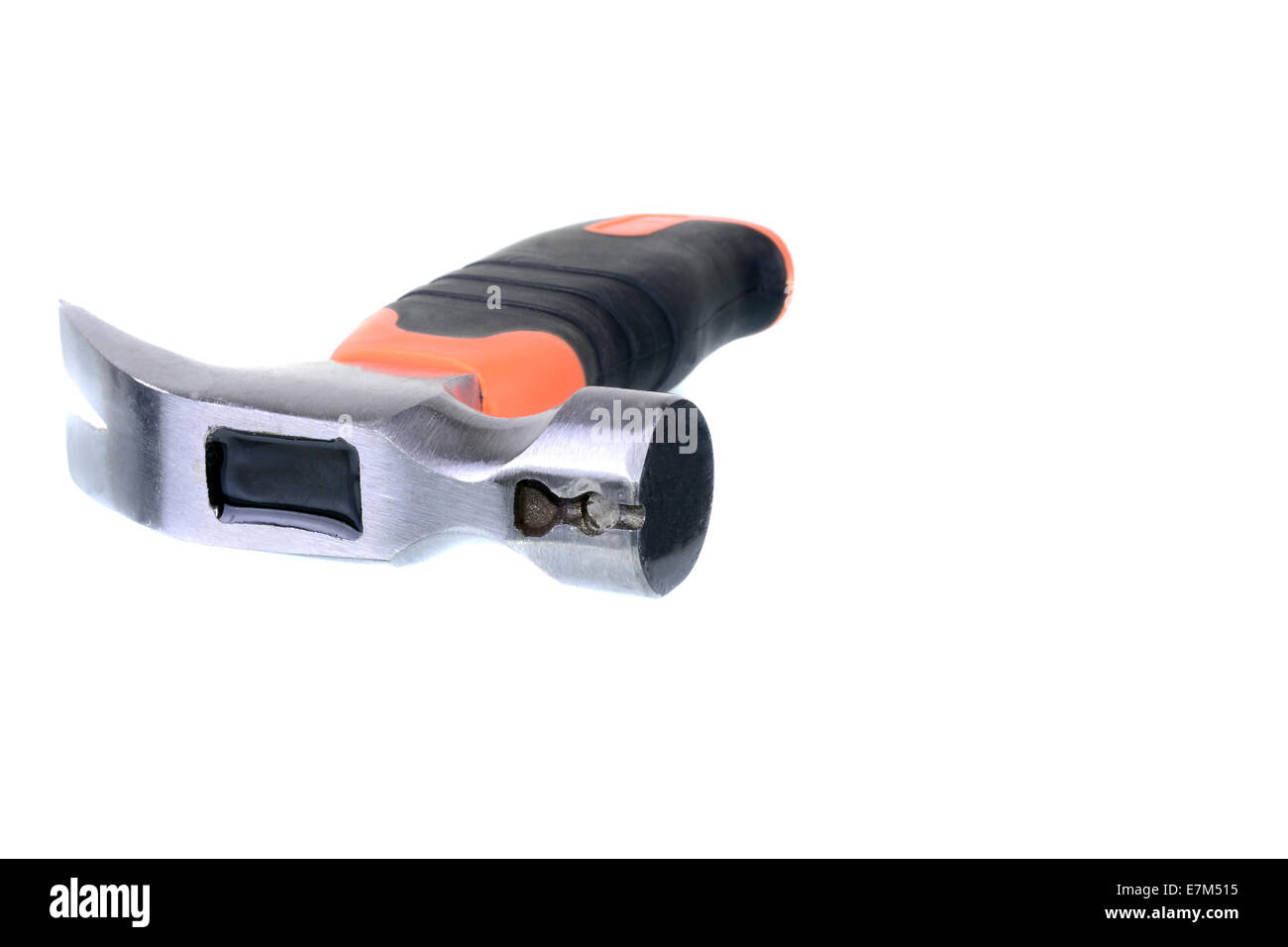 Small hammer isolated on a white background Stock Photo - Alamy