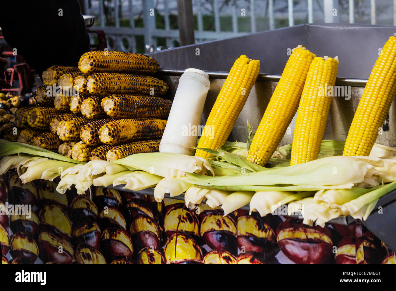 Four ears of roasted corn Stock Photo - Alamy