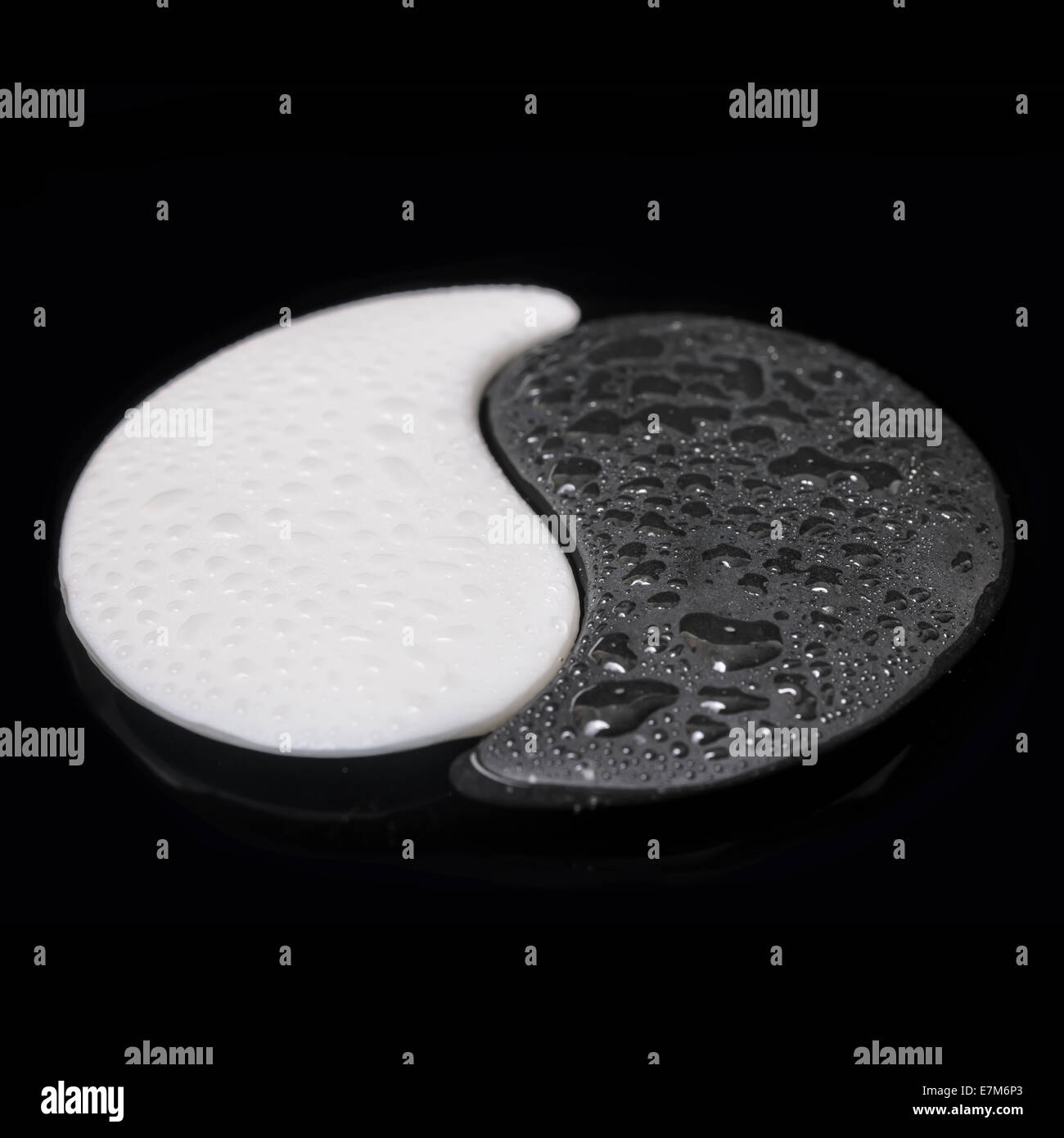 symbol Yin-Yang of stone texture, the sign of the two elements with few ...